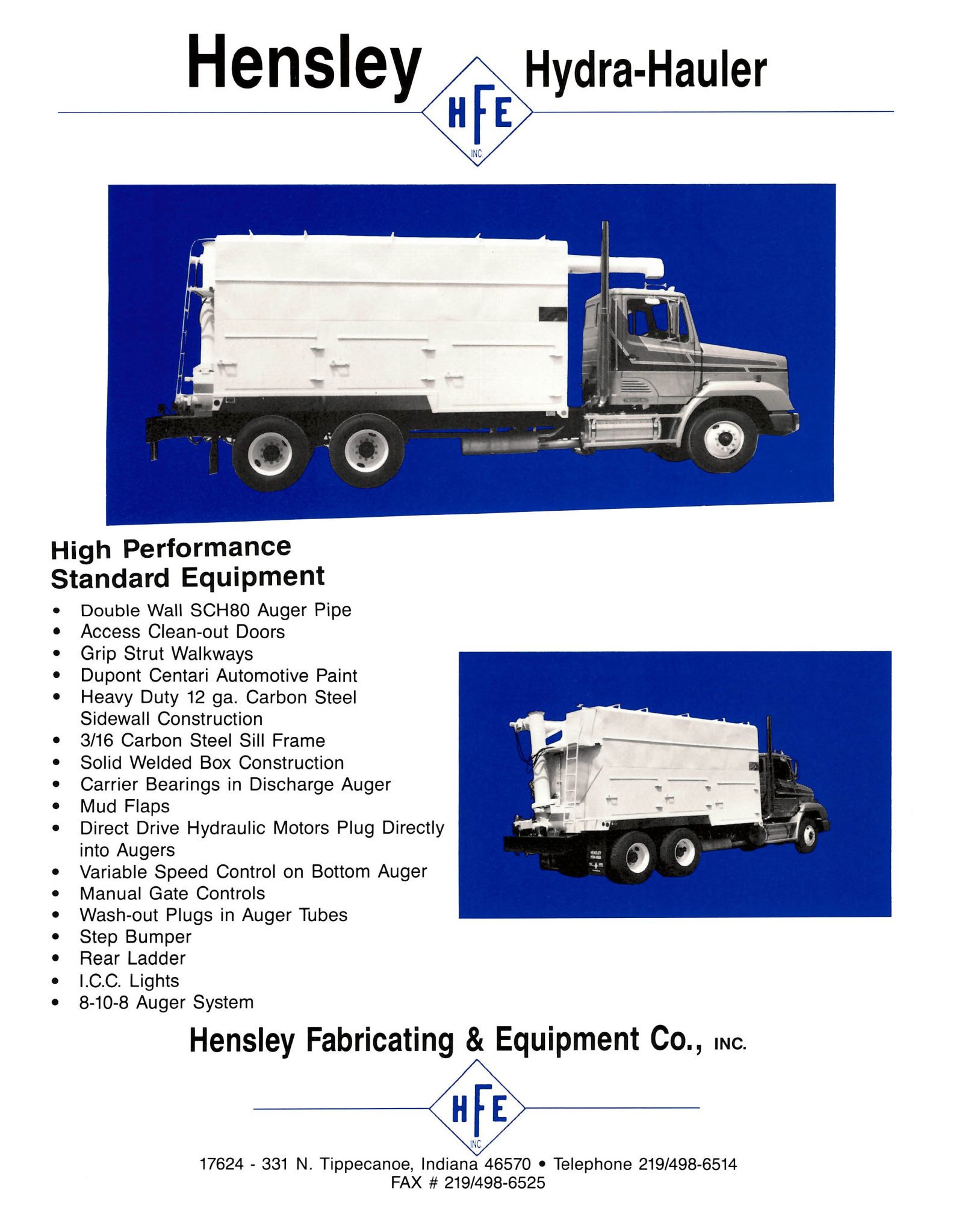 About Hensley - Hensley Fabricating & Equipment, Inc.